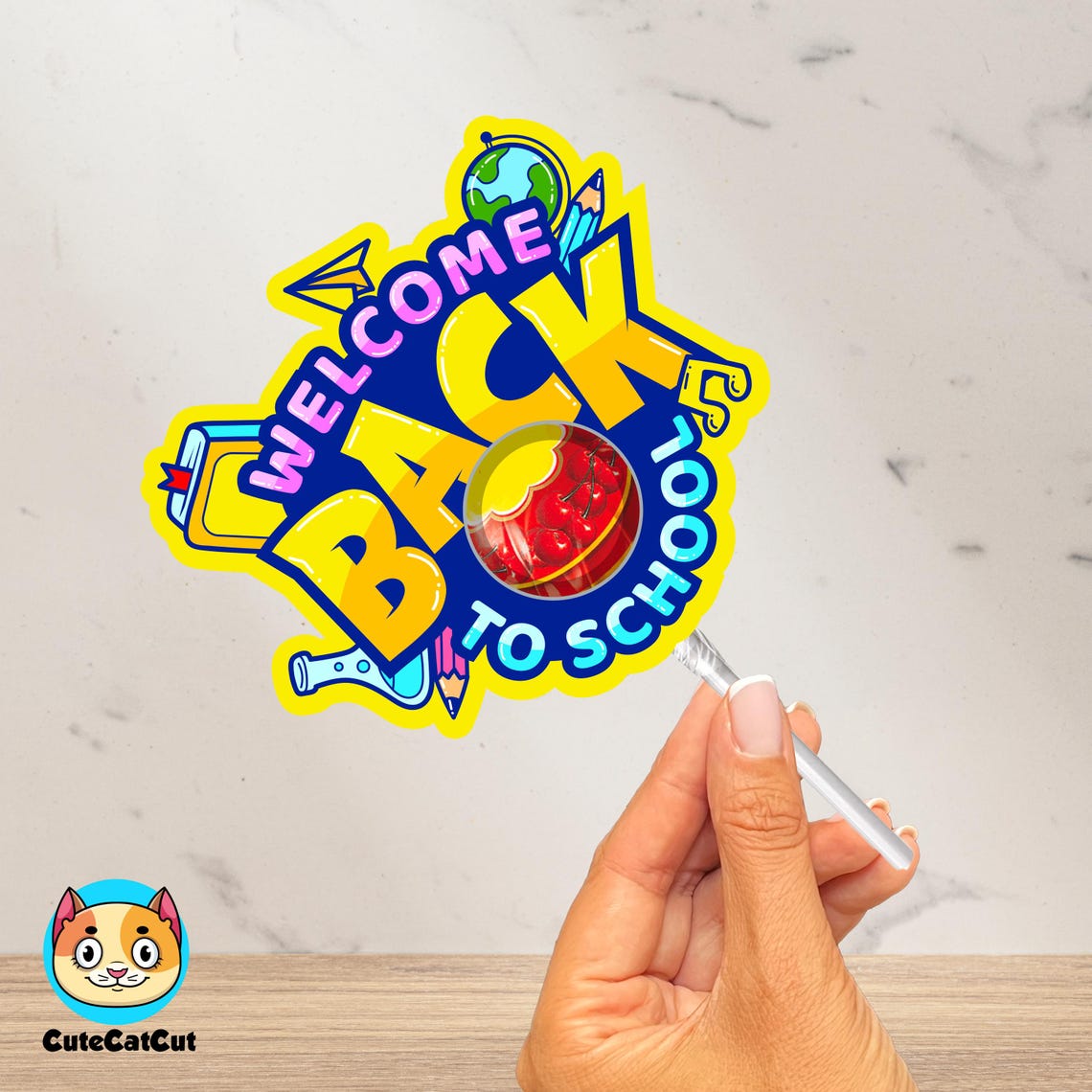 Welcome Back to School Lollipop Holders Printable, Classroom Party ...