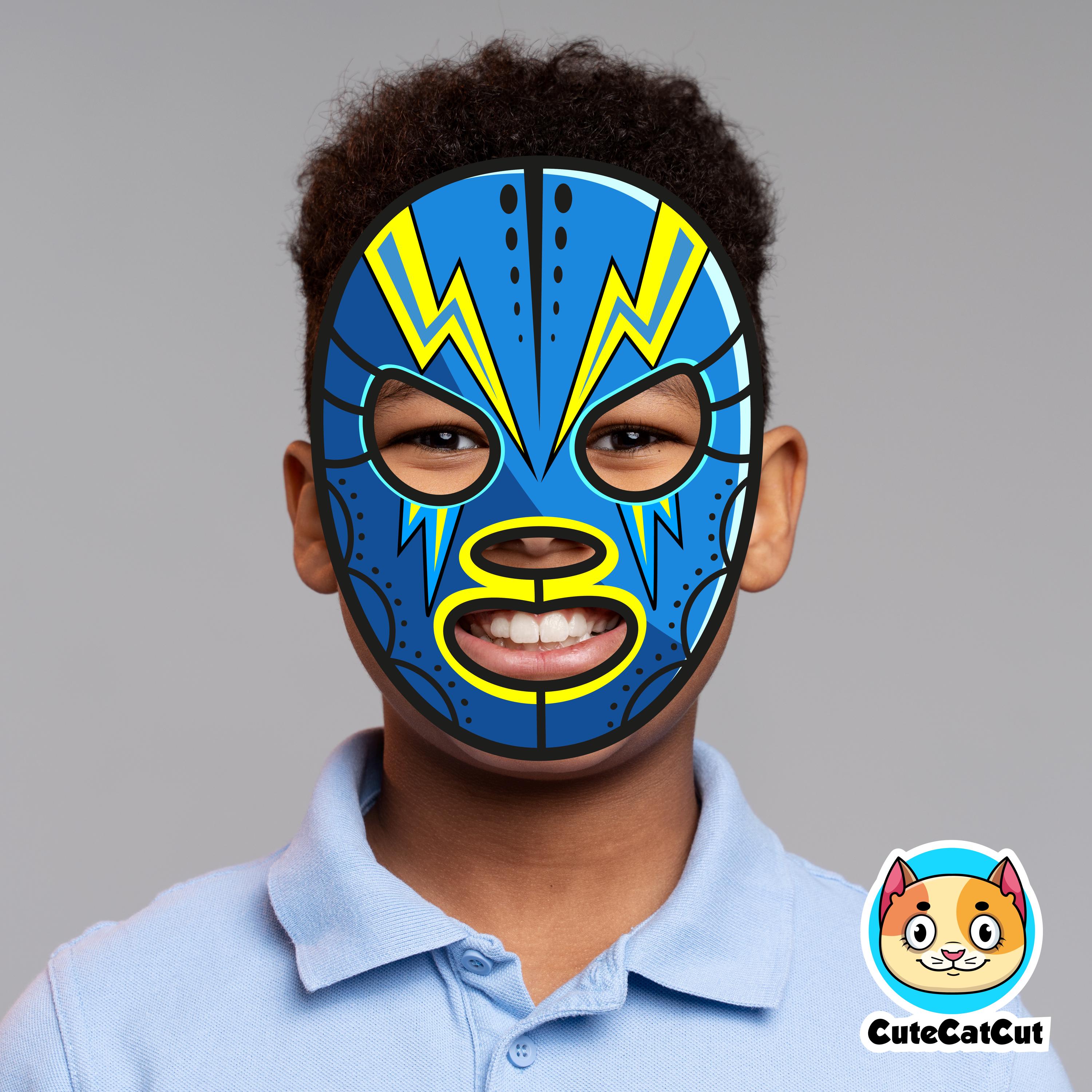 Wrestlers Paper Masks Printable for Kids, Fun Kids Craft, Wrestling ...