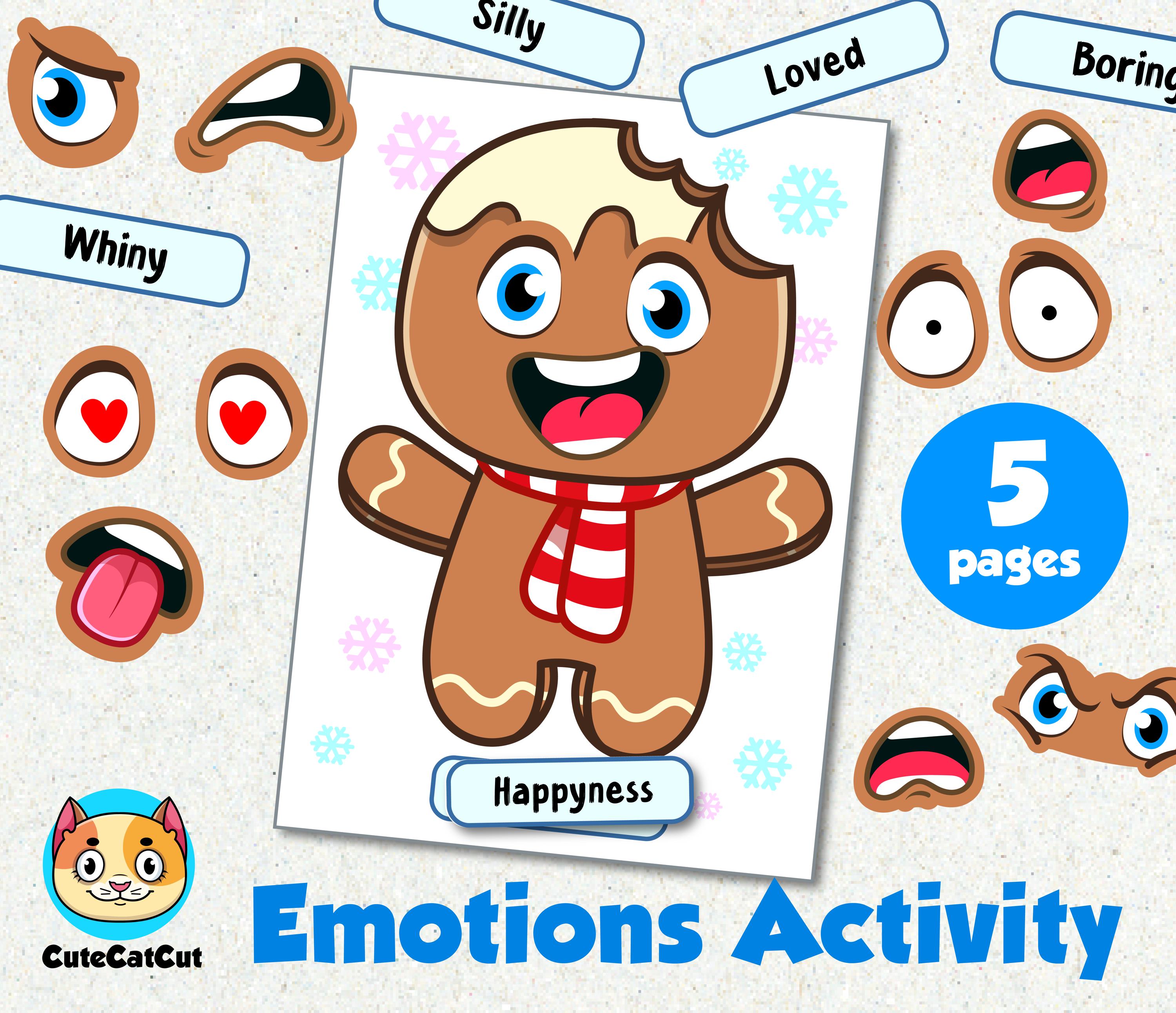 Emotions Activity for Kids, Christmas Themed Emotions and Feelings ...