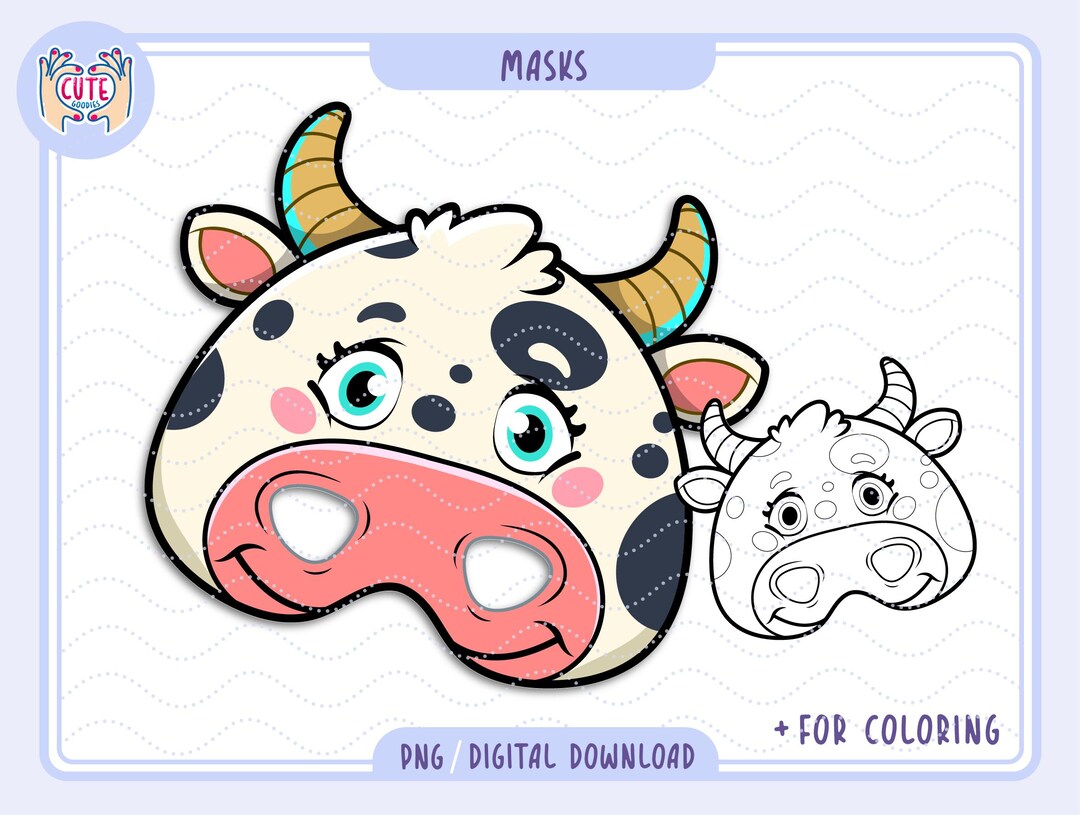 Pig Paper Mask Printable for Kids, Toddler Activity, Farm Animals Paper ...