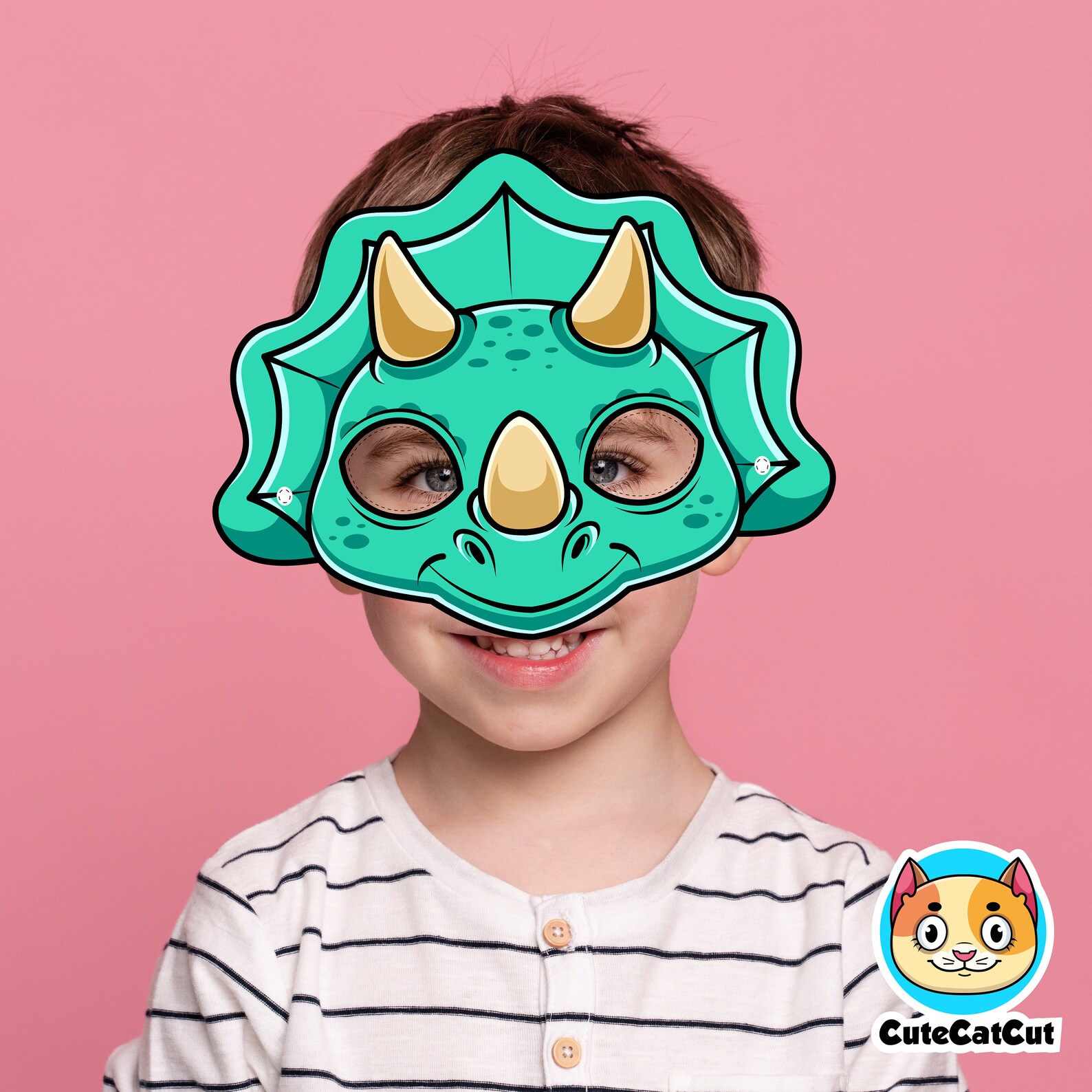 Dinosaur Mask Printable for Kids, Toddler Activity, Dinosaur Craft ...