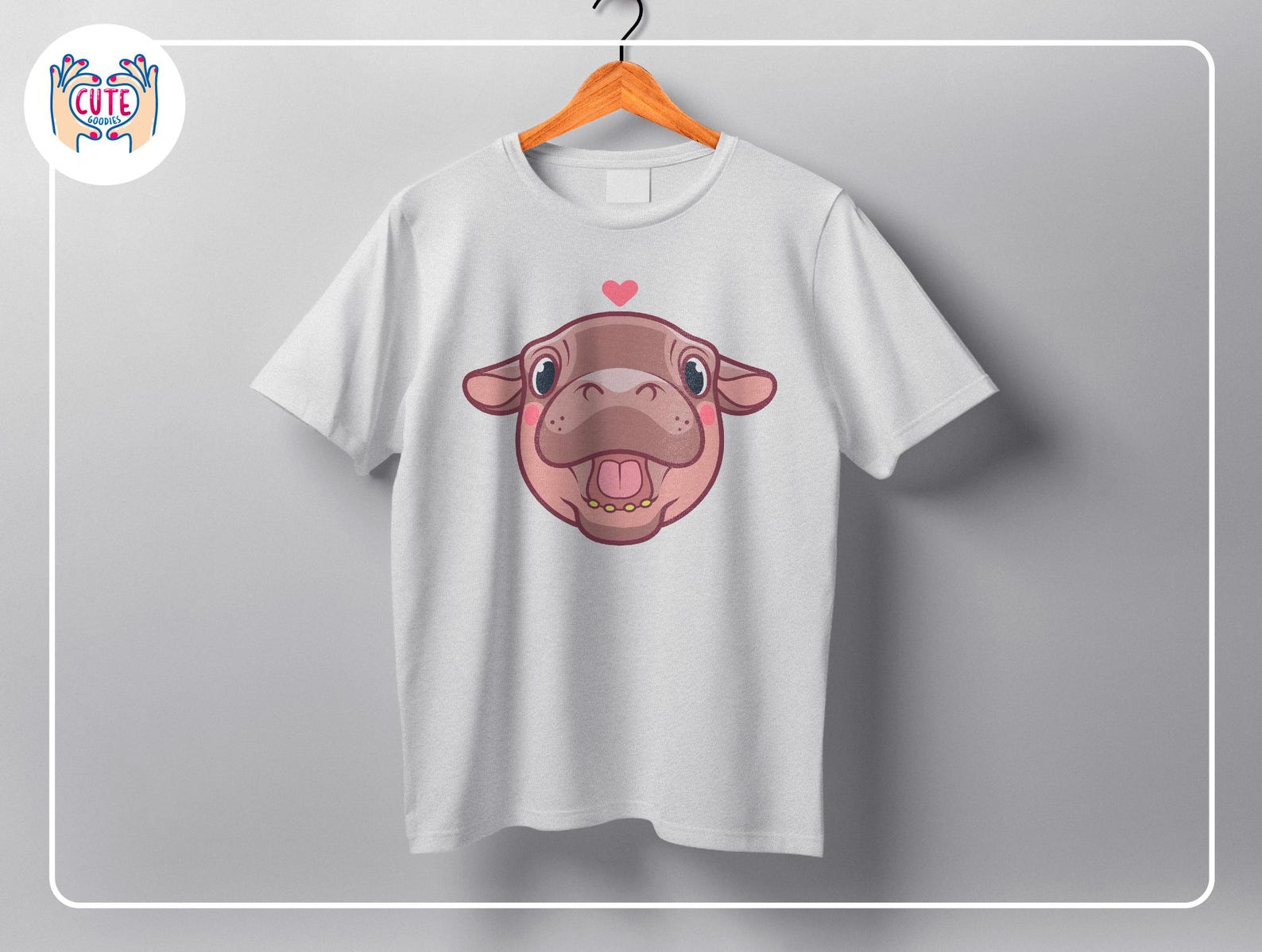Moo Deng Baby Hippo Clipart Png Instant Download, Cute Moo Deng Baby ...