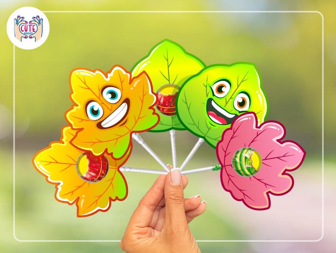 Autumn Leafs Lollipop Holders Printable, Autumn Lollipop Holder, Maple ...