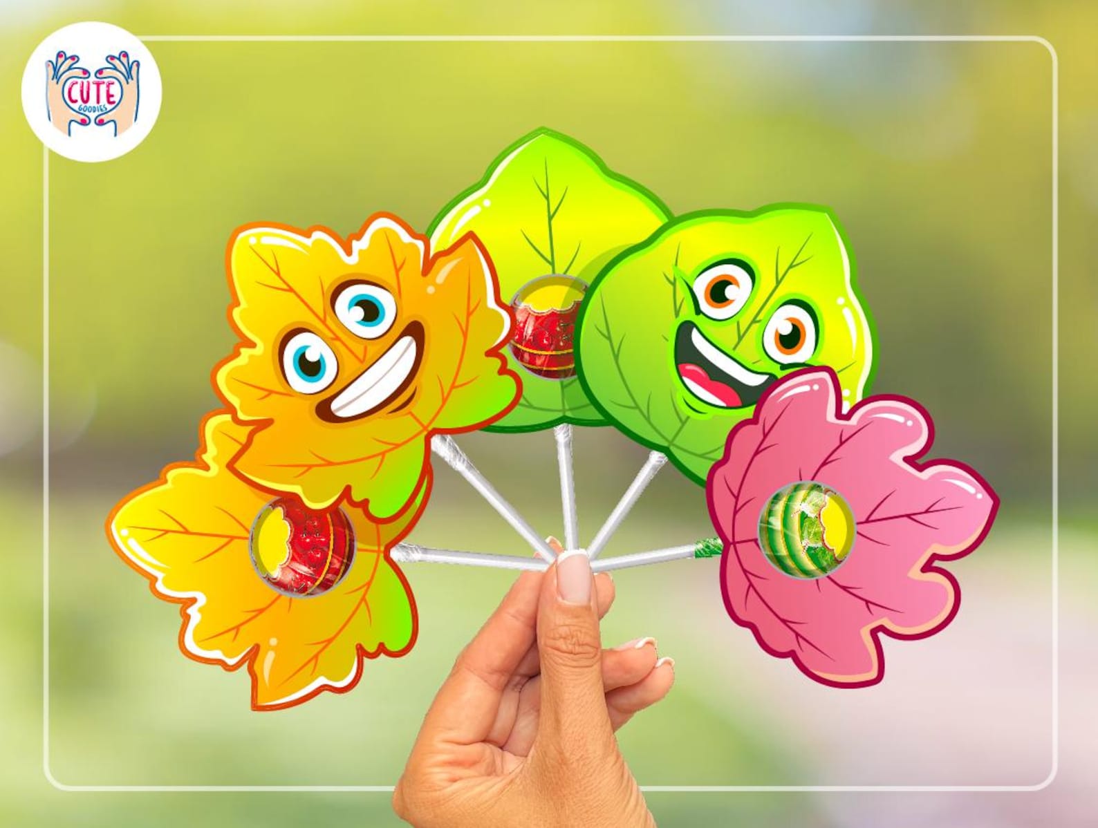 Autumn Leafs Lollipop Holders Printable, Autumn Lollipop Holder, Maple ...