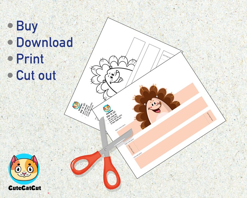 Hedgehog Paper Crown Printable for Kids, Hedgehog Hat Fun Kids Craft ...