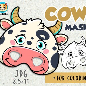 Pig Paper Mask Printable for Kids, Toddler Activity, Farm Animals Paper ...