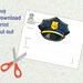 Police Cap Paper Crown Printable for Kids, Police Cap Hat Paper Crow ...