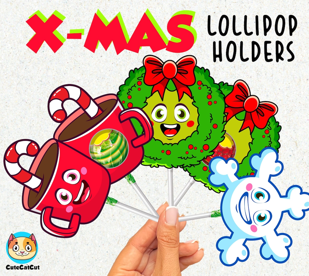 Christmas Lollypop Holders Printable, Christmas Candy Holders ...