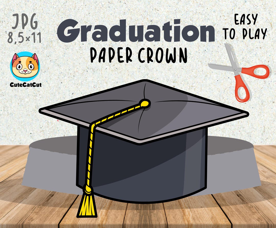 Graduation Cap Paper Crown for Kids, Graduation Hat Fun Kids Craft ...