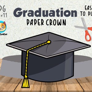 Graduation Cap Paper Crown for Kids, Graduation Hat Fun Kids Craft ...