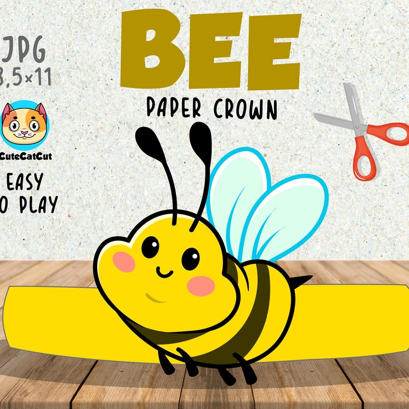 Bee With Crown - Etsy