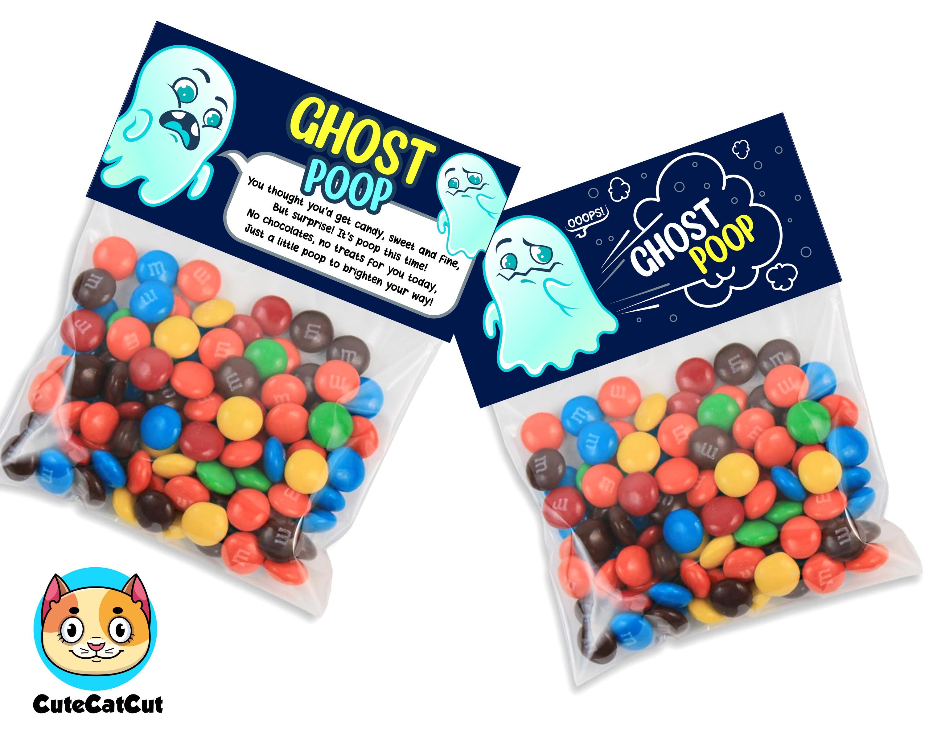 Ghost Poop Treat Bag Toppers Instant Download, Halloween Ghost Favor ...