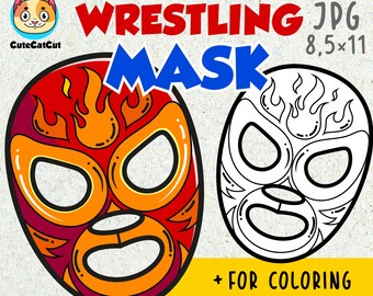 Wrestlers Paper Masks Printable for Kids, Fun Kids Craft, Wrestling ...