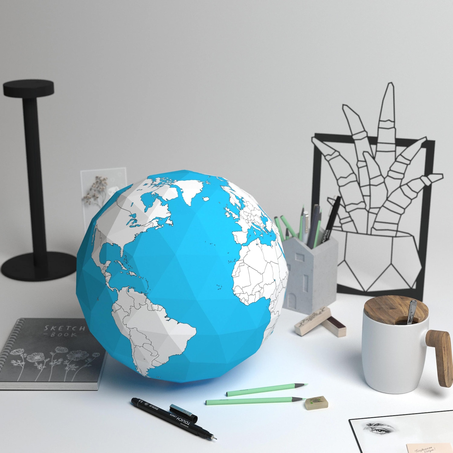 DIY Paper Globe, World Map, Printable PDF Template - Etsy