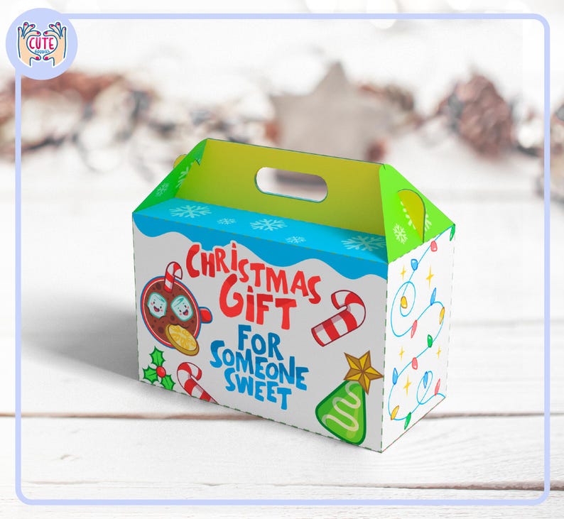 Printable Christmas Gift Box, DIY Packaging (digital Download) - Etsy