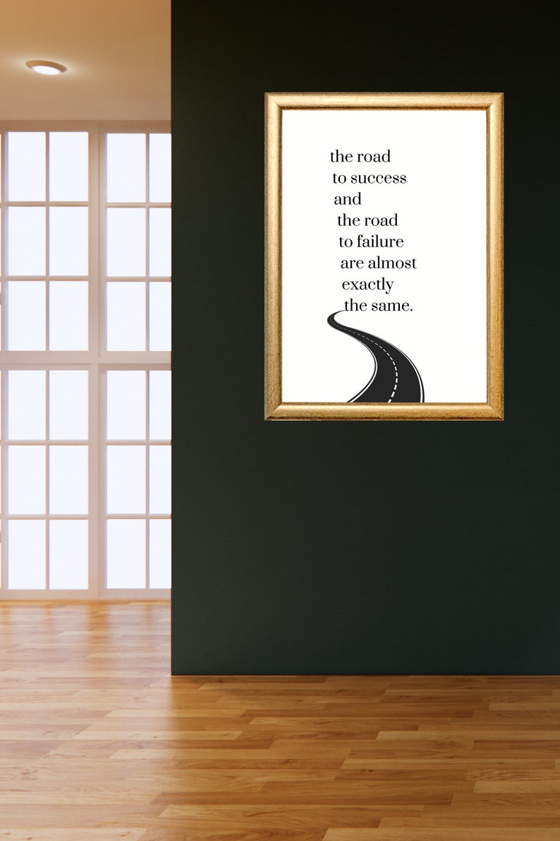 Road to Success Motivational Poster - Etsy
