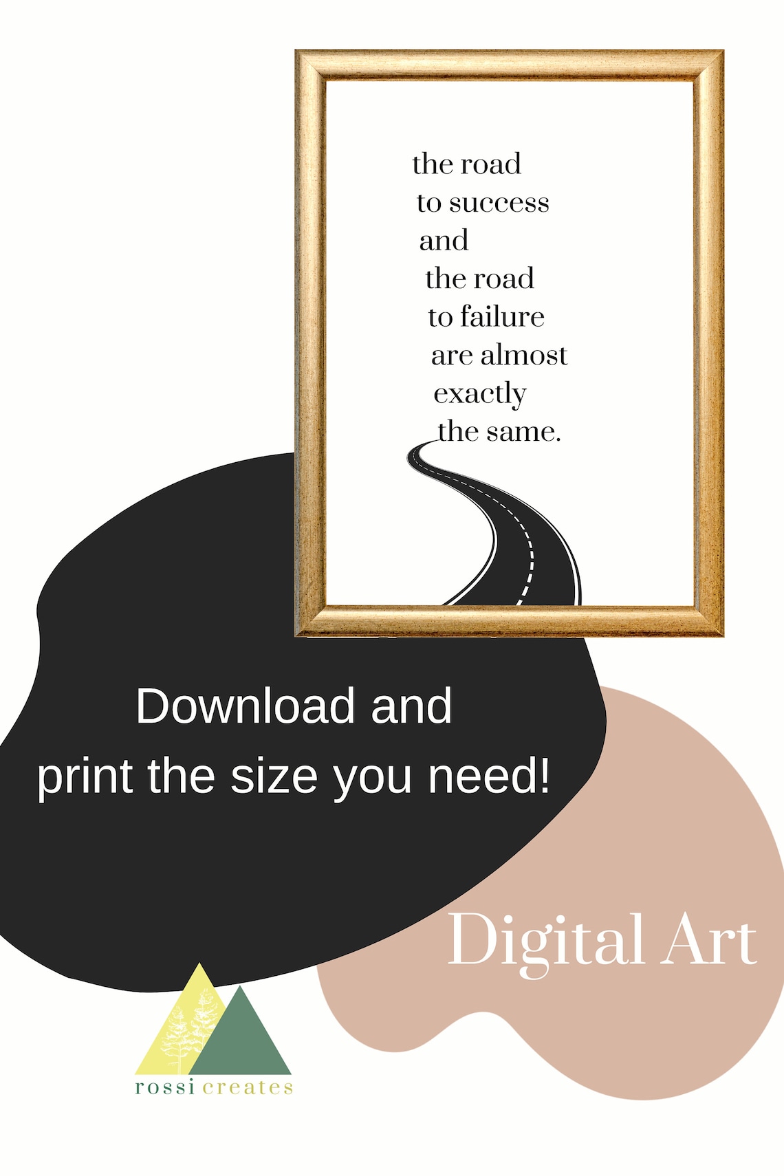 Road to Success Motivational Poster - Etsy