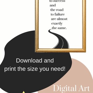 Road to Success Motivational Poster - Etsy