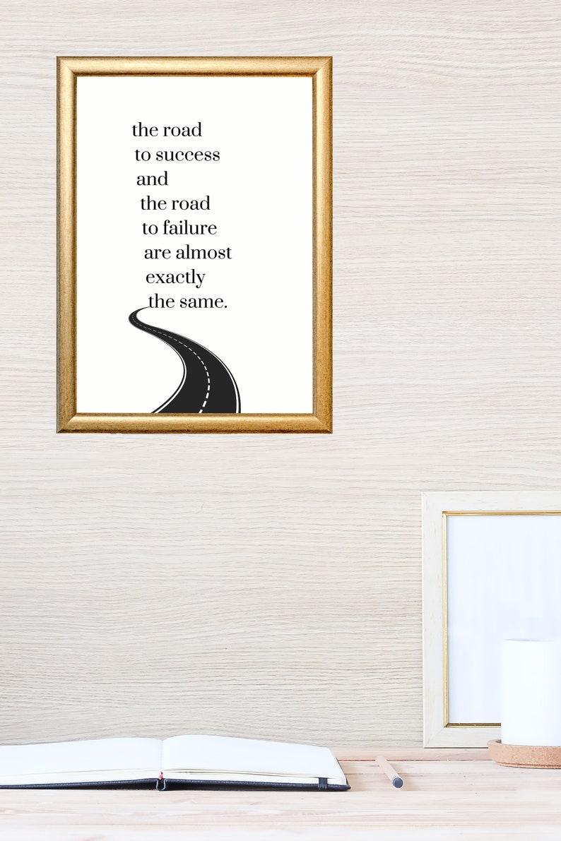 Road to Success Motivational Poster - Etsy