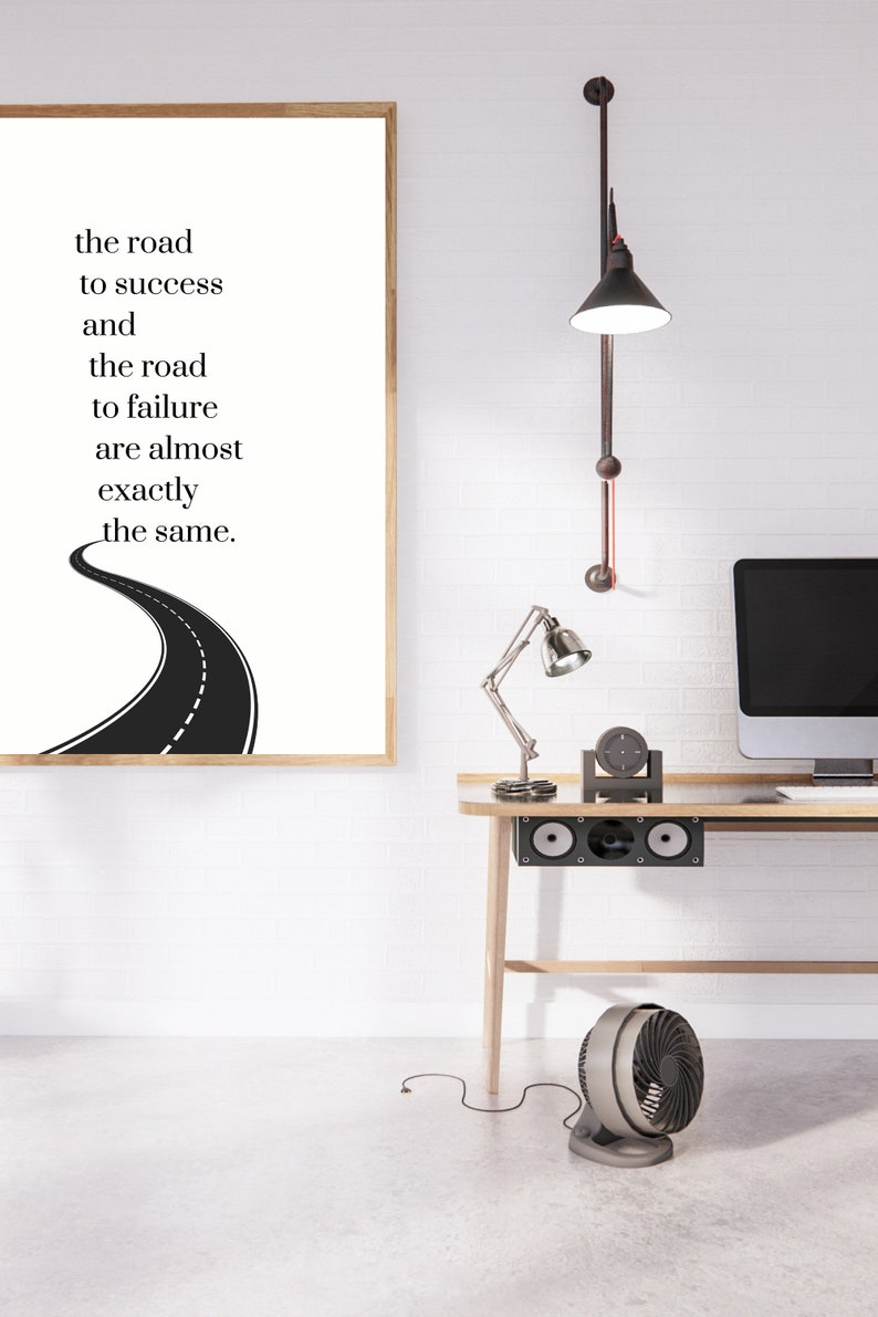 Road to Success Motivational Poster - Etsy