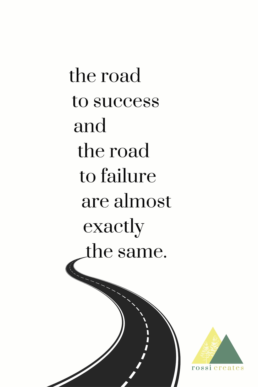 Road to Success Motivational Poster - Etsy