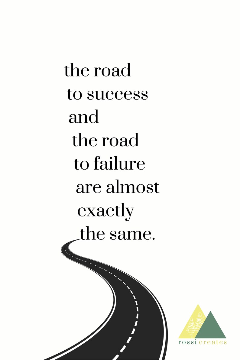 Road to Success Motivational Poster - Etsy