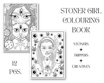Stoner Girl Coloring Book - Etsy
