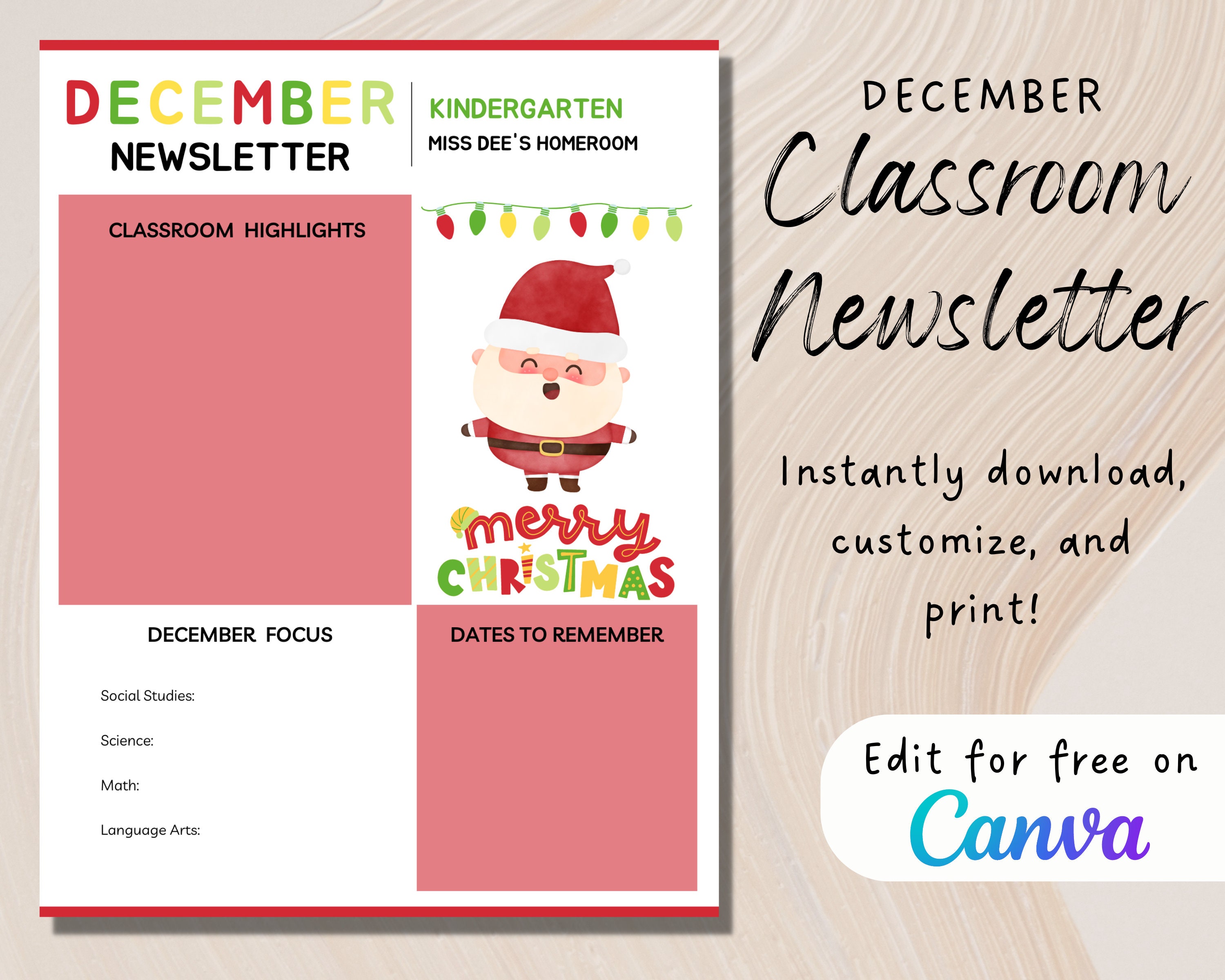 Free Christmas Newsletter Templates Download