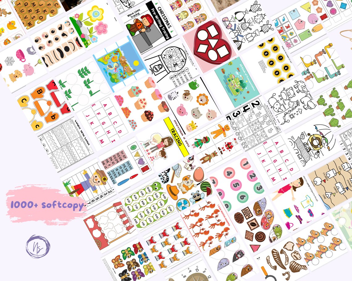 Bundle 1000+ Printable Toddler Busy Book 2 Years+ | Preschool and ...