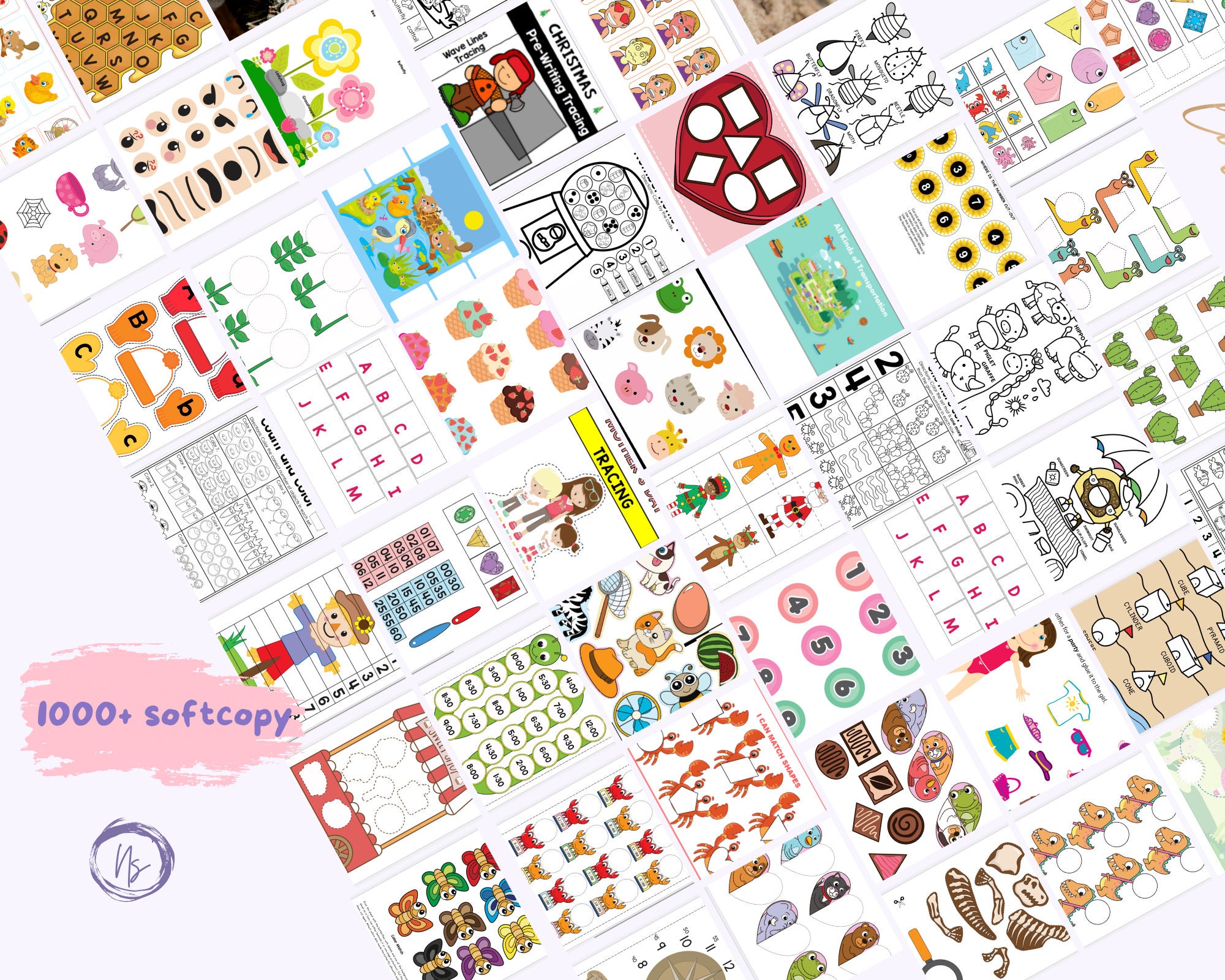 Bundle 1000+ Printable Toddler Busy Book 2 Years+ | Preschool and ...