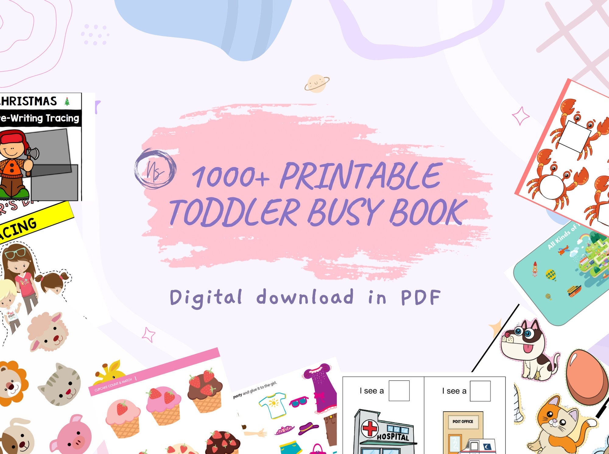 Bundle 1000+ Printable Toddler Busy Book 2 Years+ | Preschool and ...