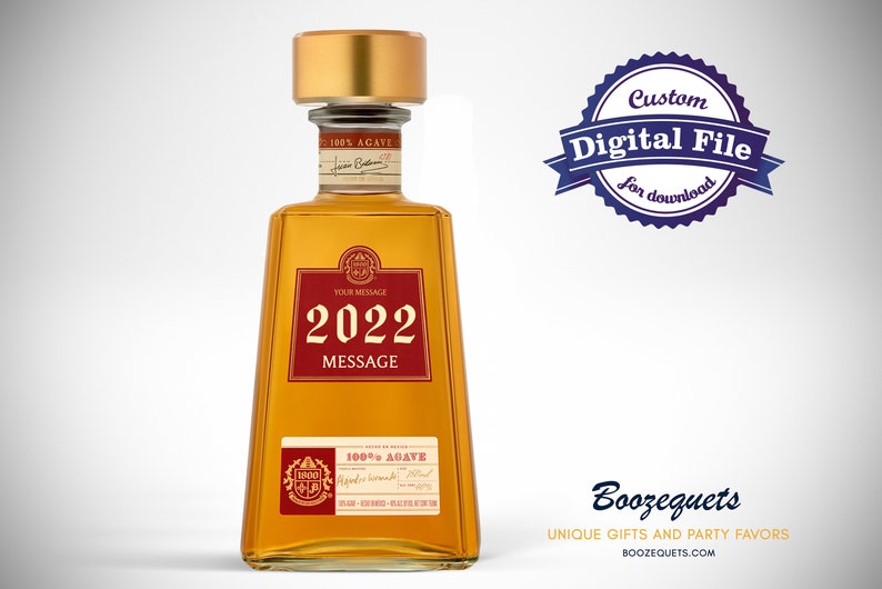Custom Printable 1800 Tequila Labels Personalized Reposado - Etsy