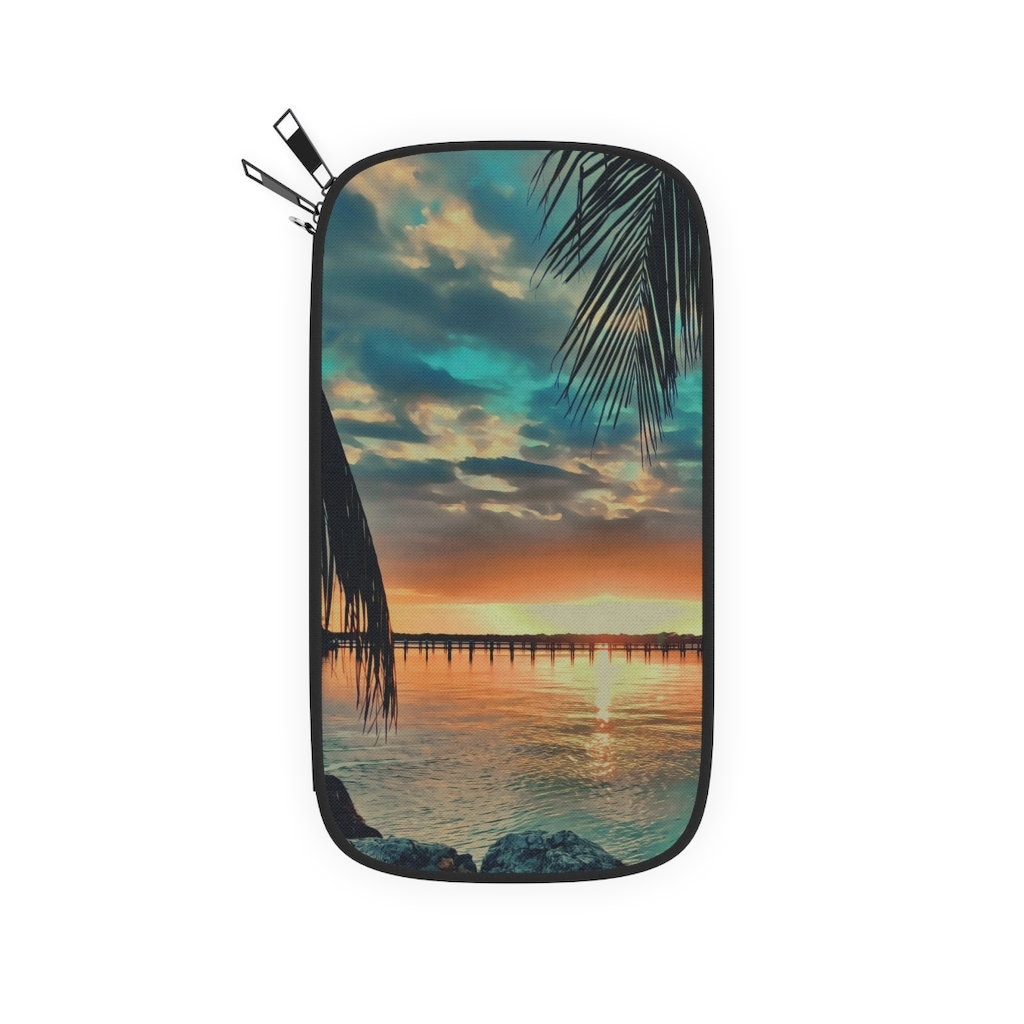 Passport Wallet With Removable Straps - Sunset at Marathon - Etsy
