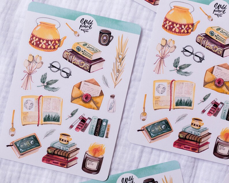 Sticker Sheet Library | Paper Sticker Sheet, Cute Stickers, Planner ...