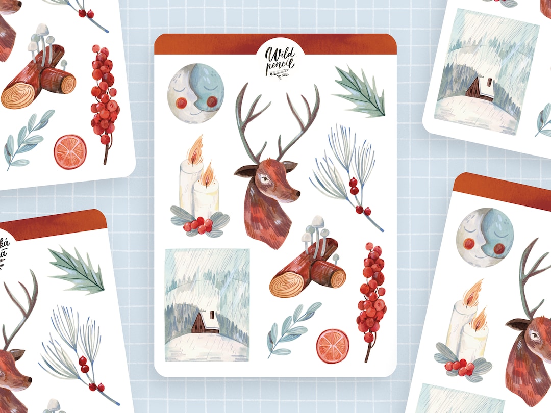 Sticker Sheet Winter Solstice | Paper Sticker Sheet, Cute Stickers ...