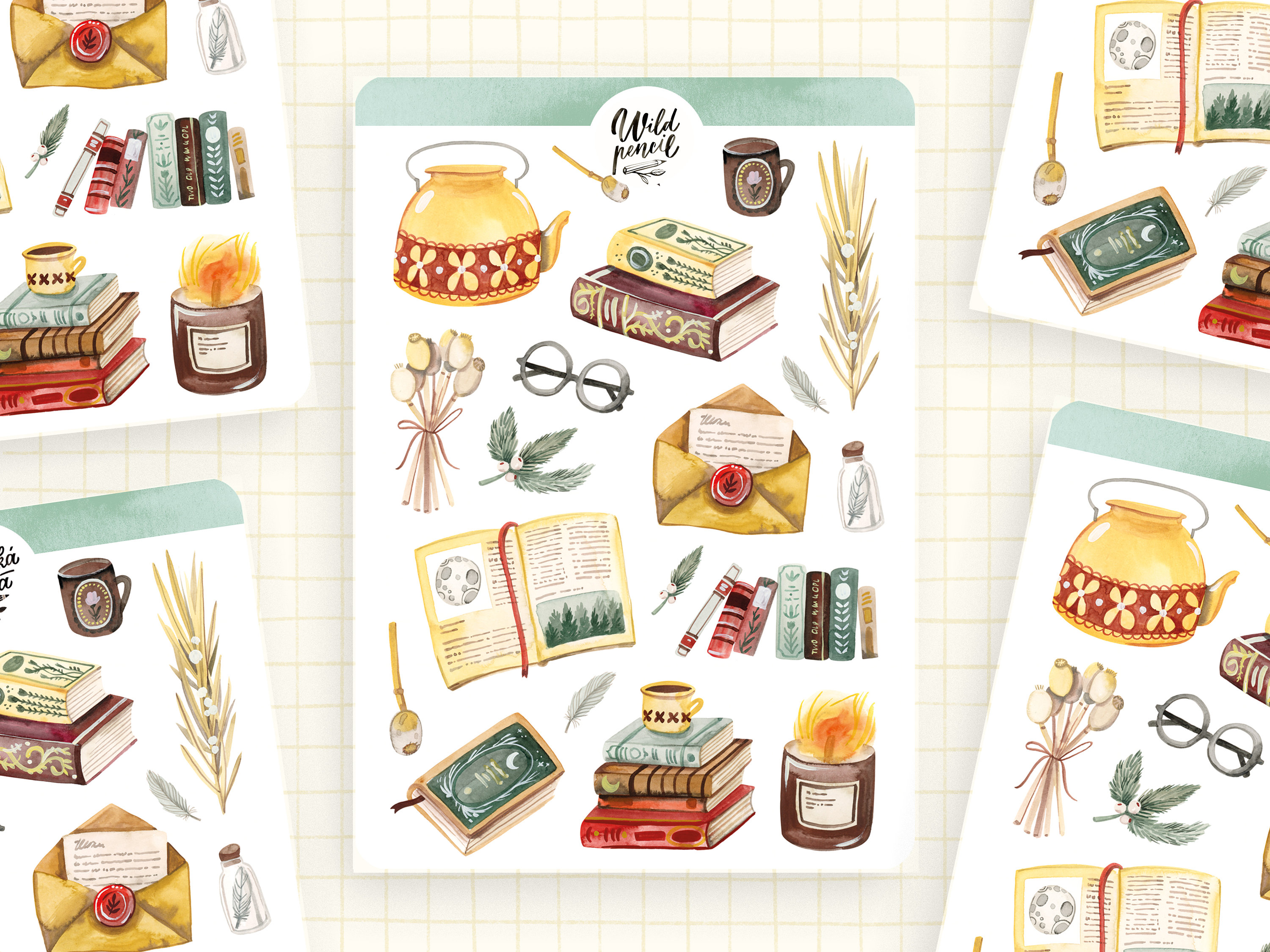 Sticker Sheet Library | Paper Sticker Sheet, Cute Stickers, Planner ...
