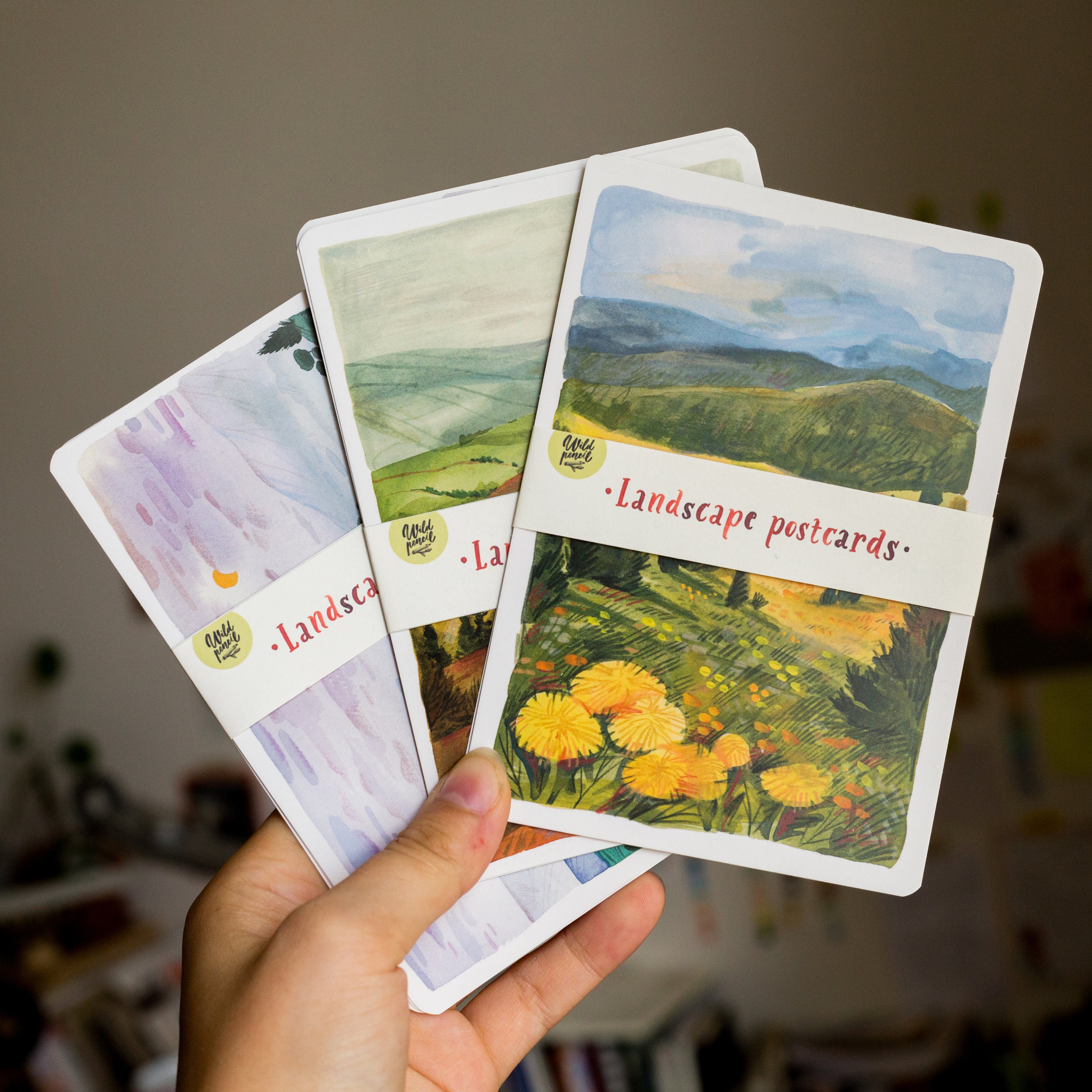 Postcard Set Landscape Postcards | A6, Mini Art Print, Postkarten ...