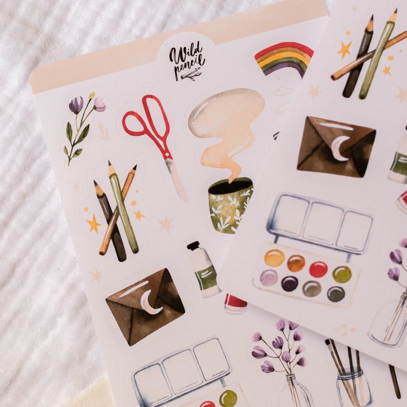 Sticker Sheet Creativity Paper Sticker Sheet, Cute Stickers, Planner ...