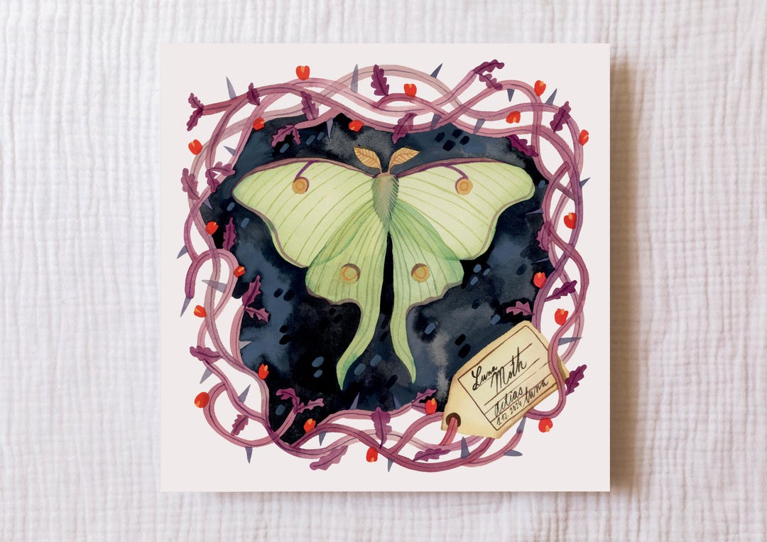 Art Print — Moth | Animal Art Print, Watercolor Painting, Gallery Wall ...