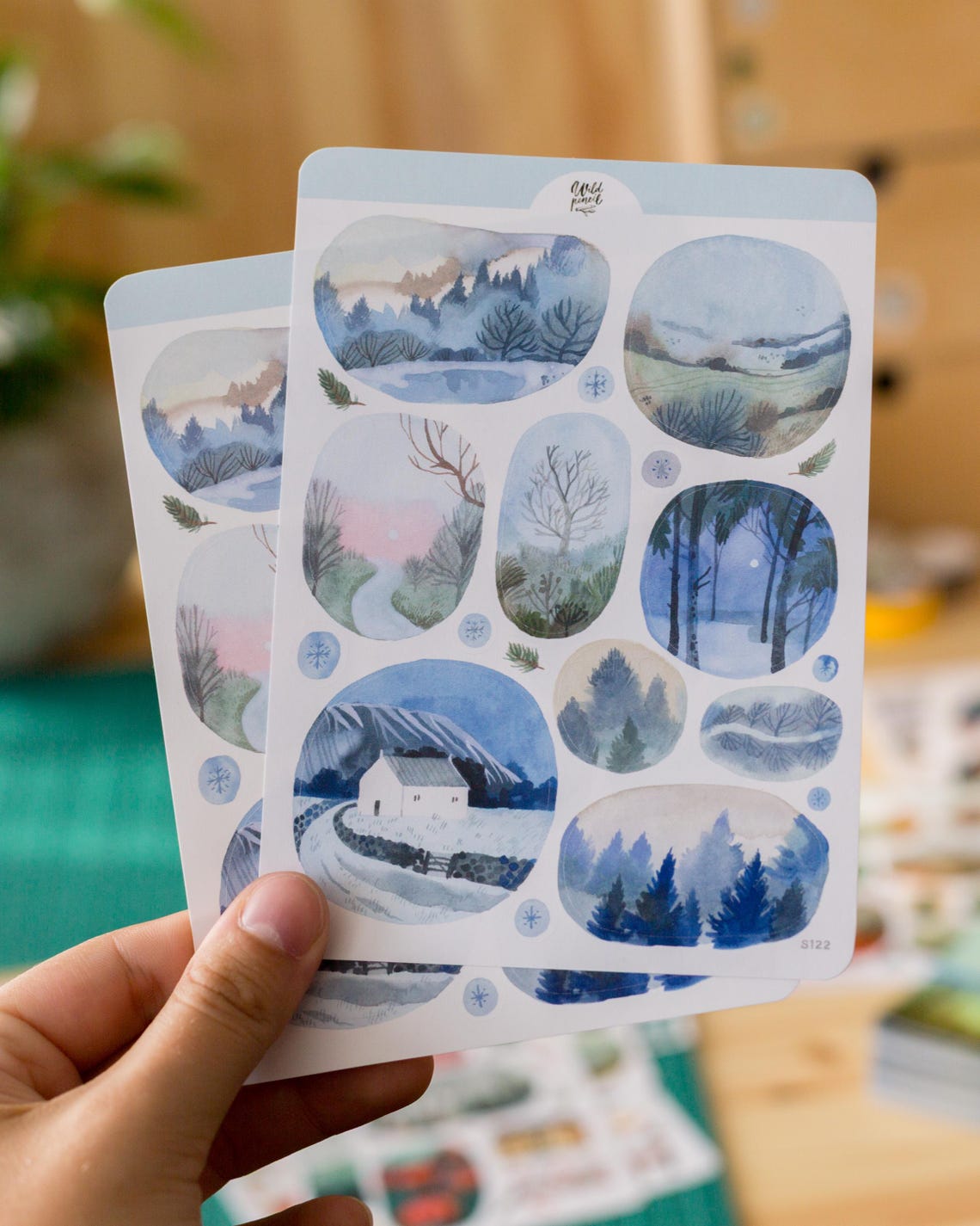 Sticker Windows Into Winter | Paper Sticker Sheet, Cute Stickers ...