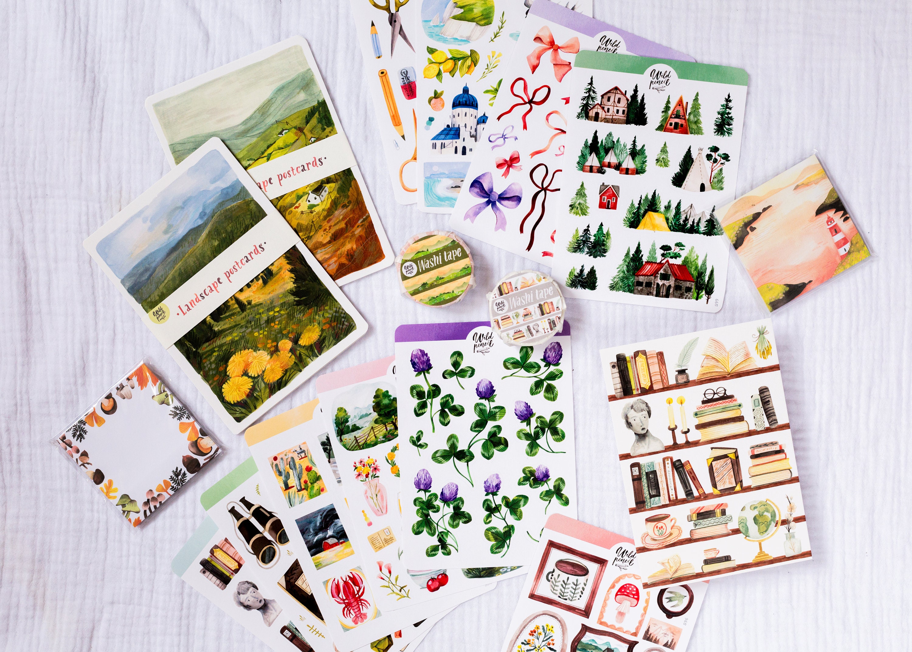 Postcard Set Landscape Postcards | A6, Mini Art Print, Postkarten ...