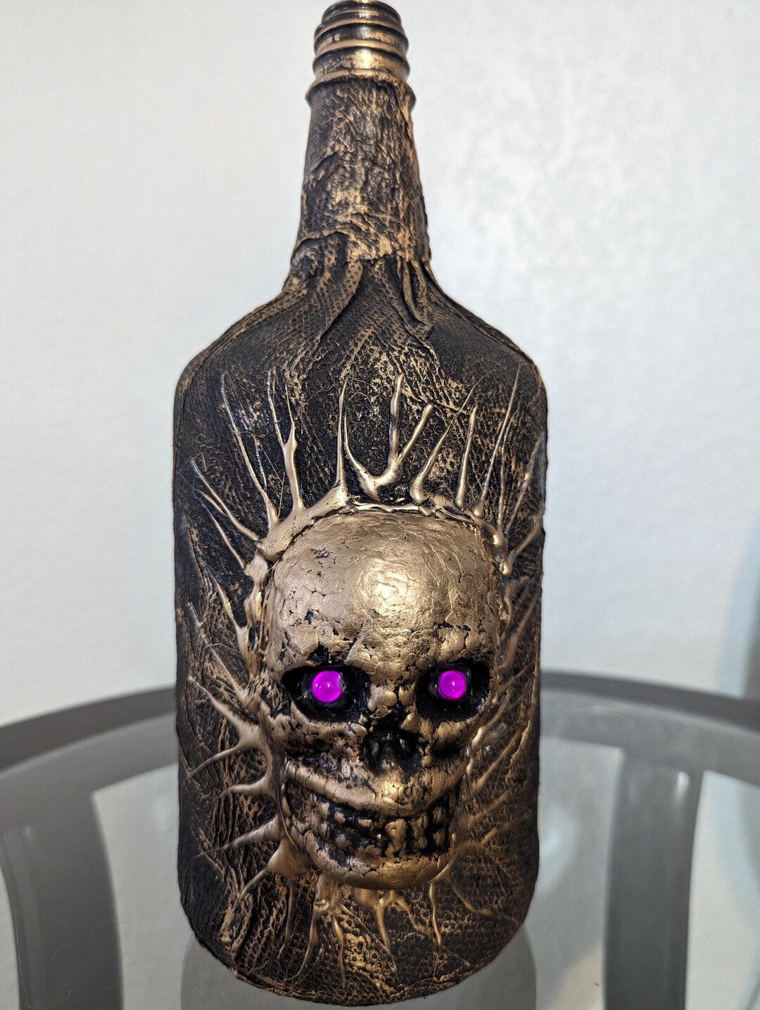 Skull Faced Bottle - Etsy