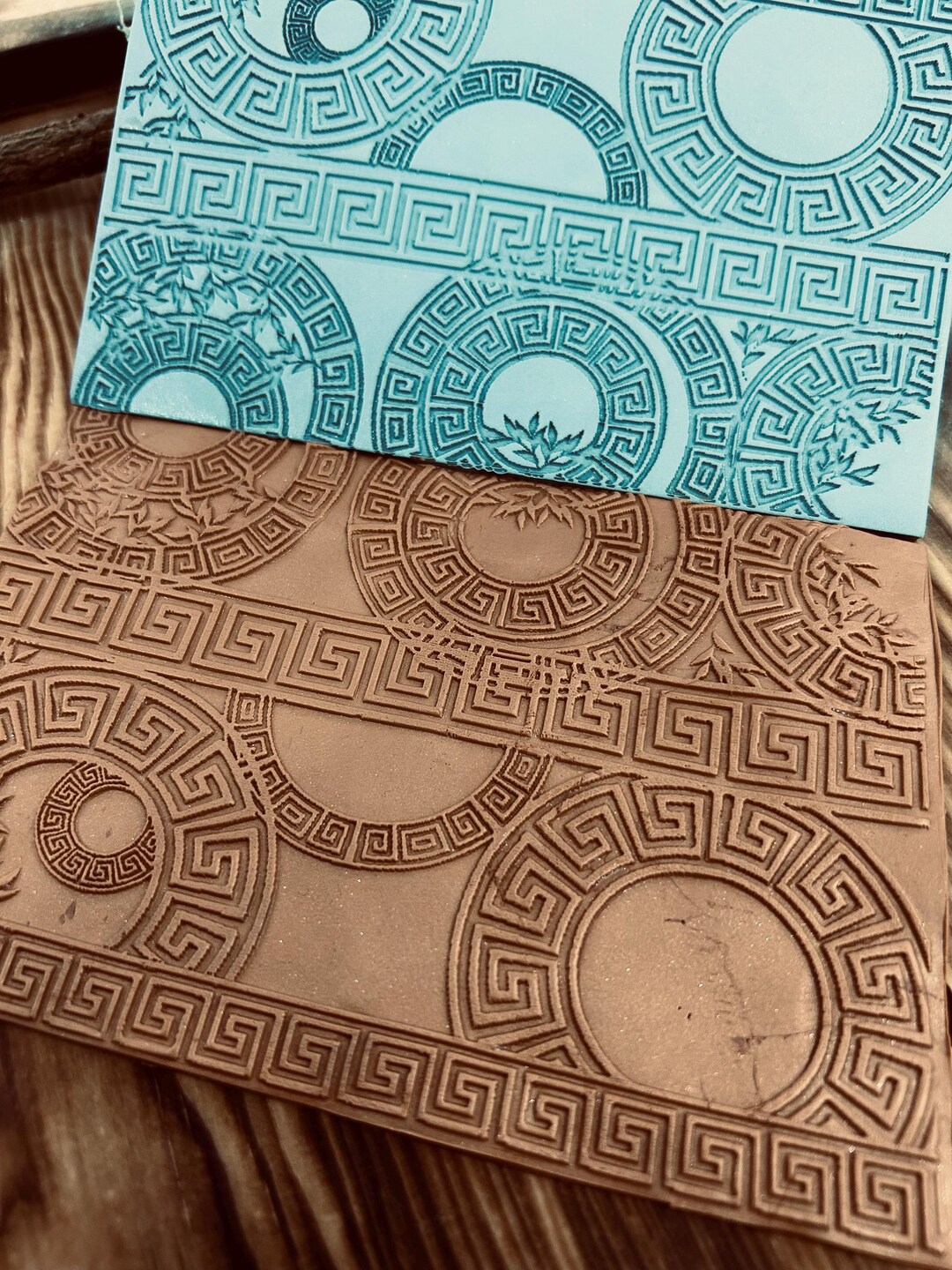 Round Border Pattern Rubber Texture Mat 10*10cm⎥polymer Clay Tools ...