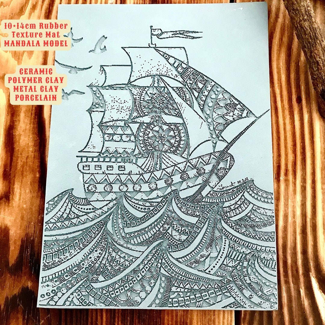 Ship Mandala Patterned Rubber Texture Mat With a Unique Pattern in 10 ...