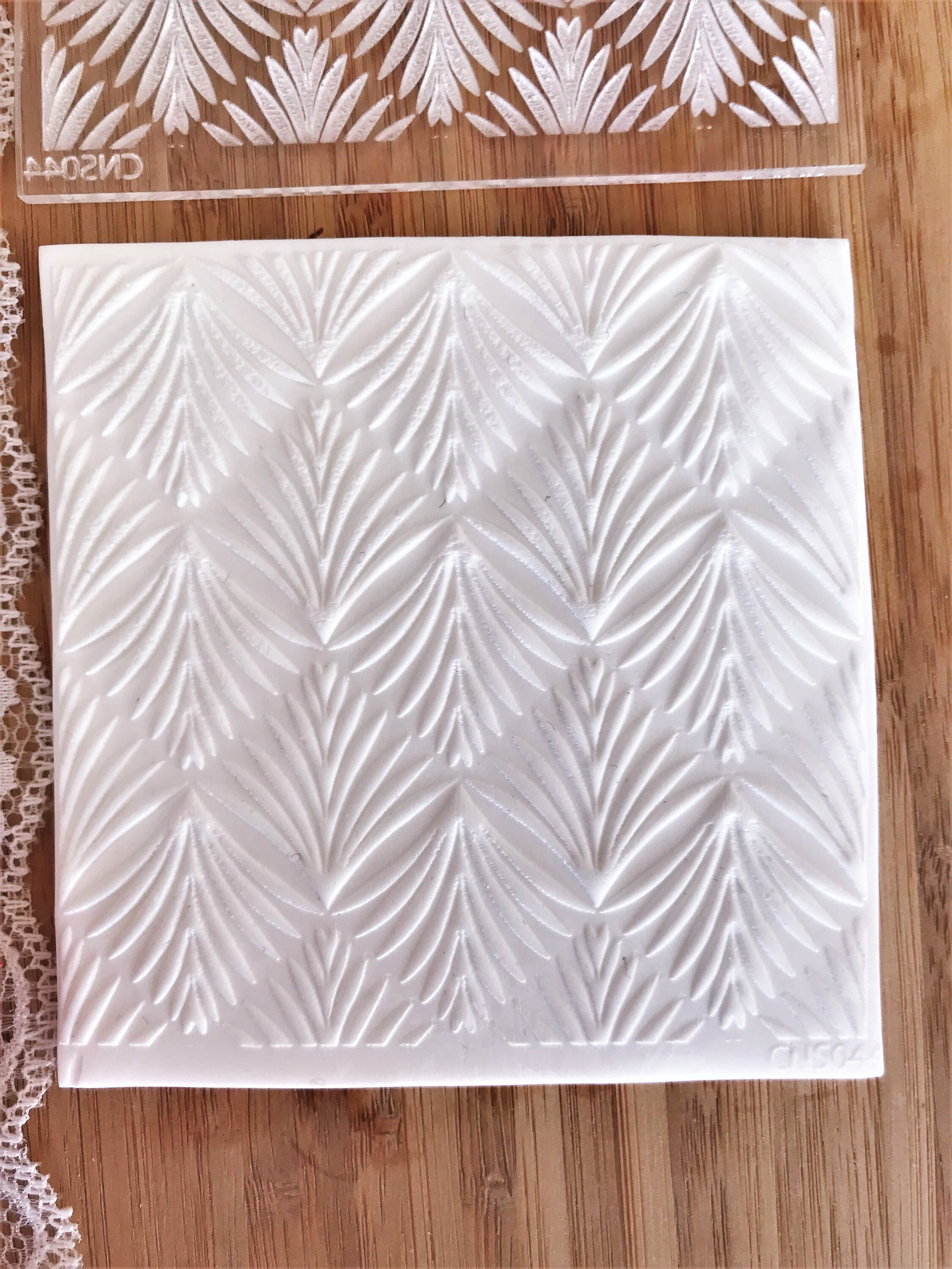 Acrylic Lace Pattern Texture Mat, Stamp Clay Tools, Texture Sheet ...