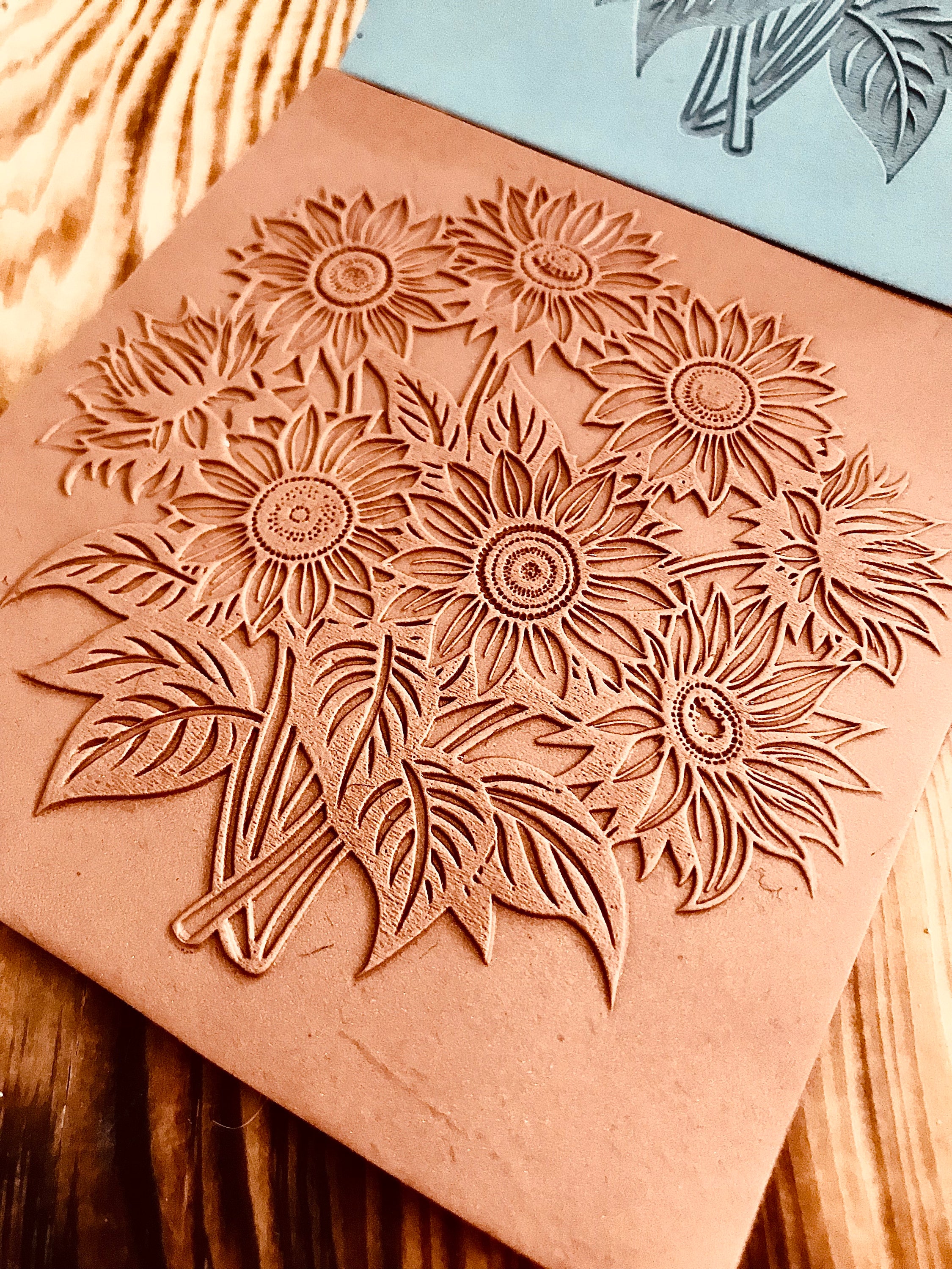 Sunflower Bouquet Rubber Texture Mat: Polymer Clay Tool (10x10cm) - Etsy