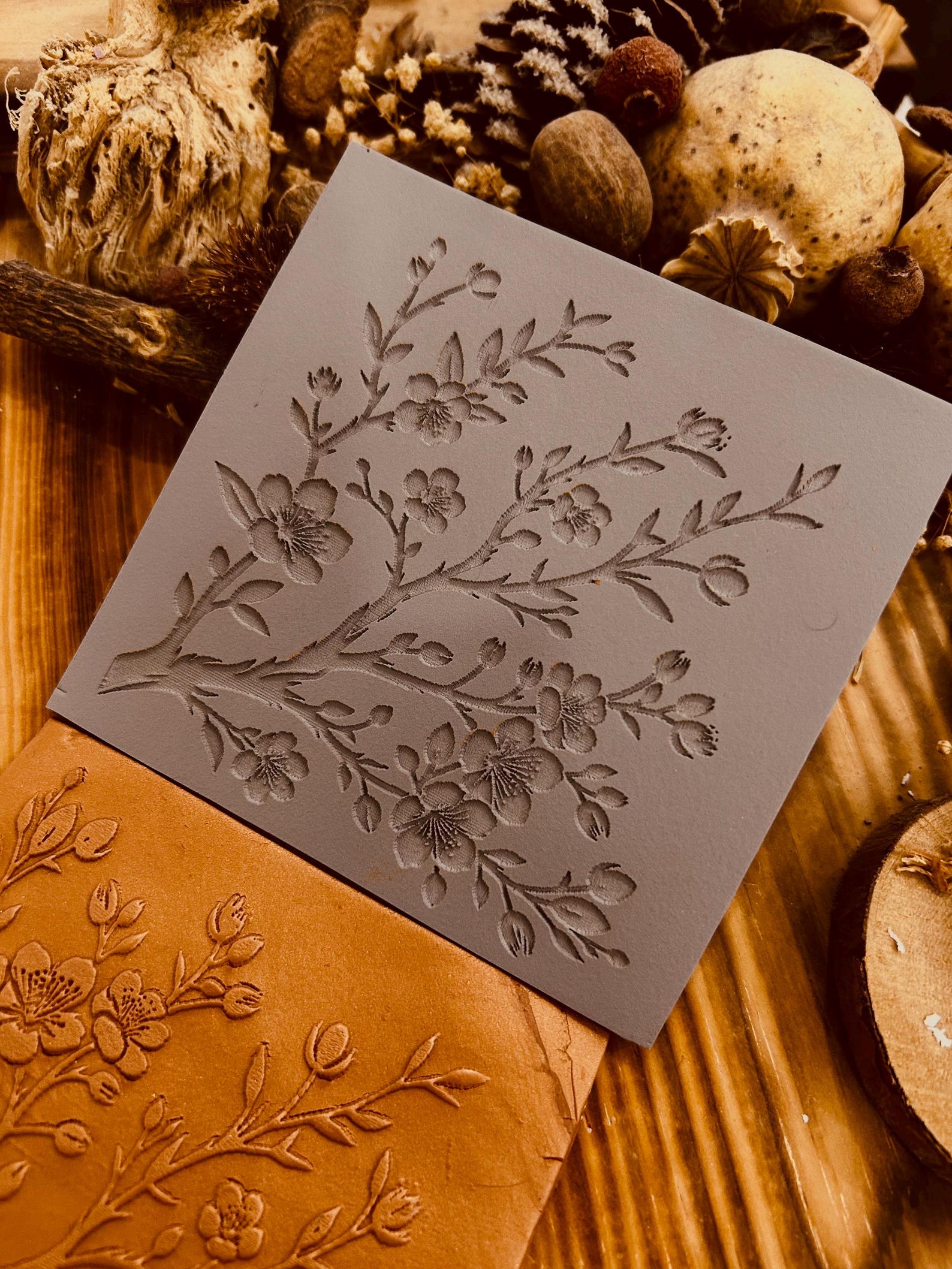 Cherry Blossom Polymer Clay Texture Mat: Jewelry Making (10x10 Cm) - Etsy