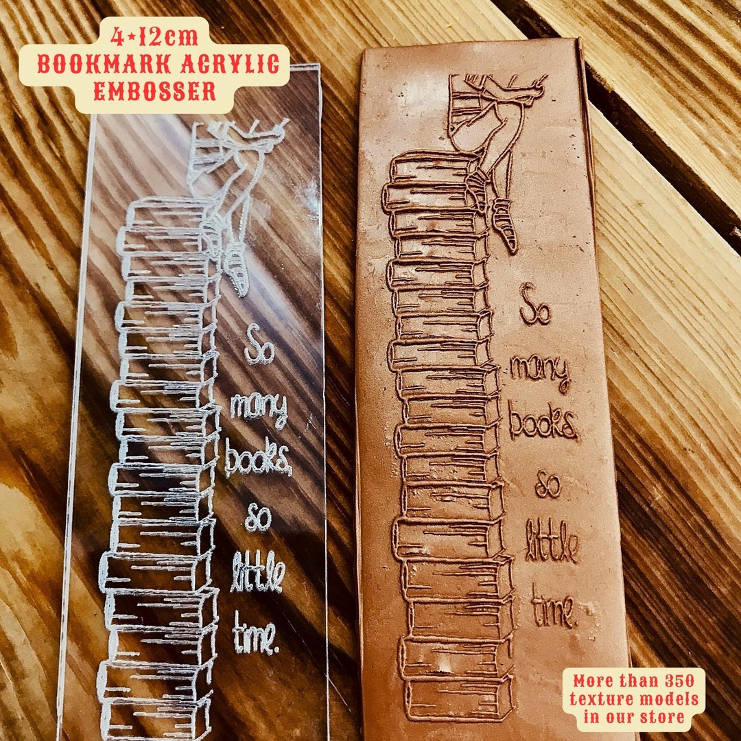 4×12cm Acrylic and Rubber Texture Mat for Bookmark Making – Perfect for ...