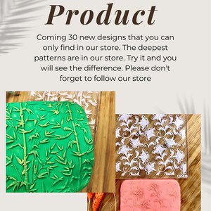 Embossing Stamp for Polymer Clay , Floral Texture Plate ,flower ...