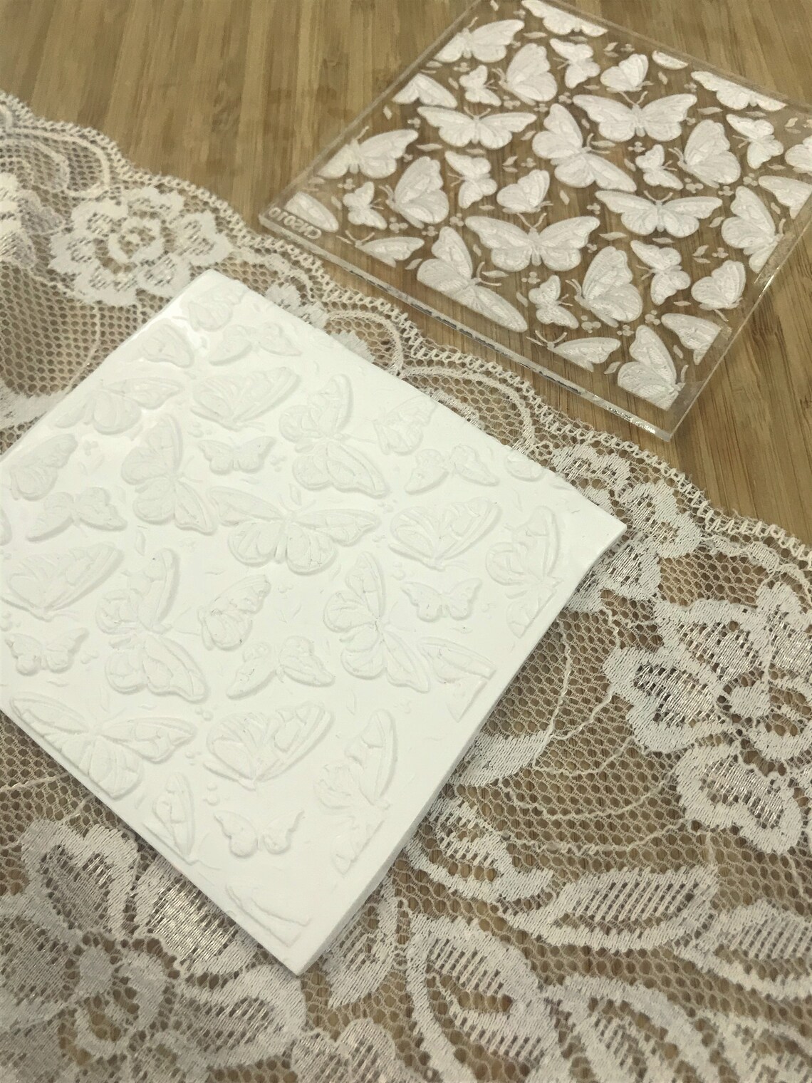 Butterfly Pattern Texture Mat Texture Tile Embosser Stamp - Etsy